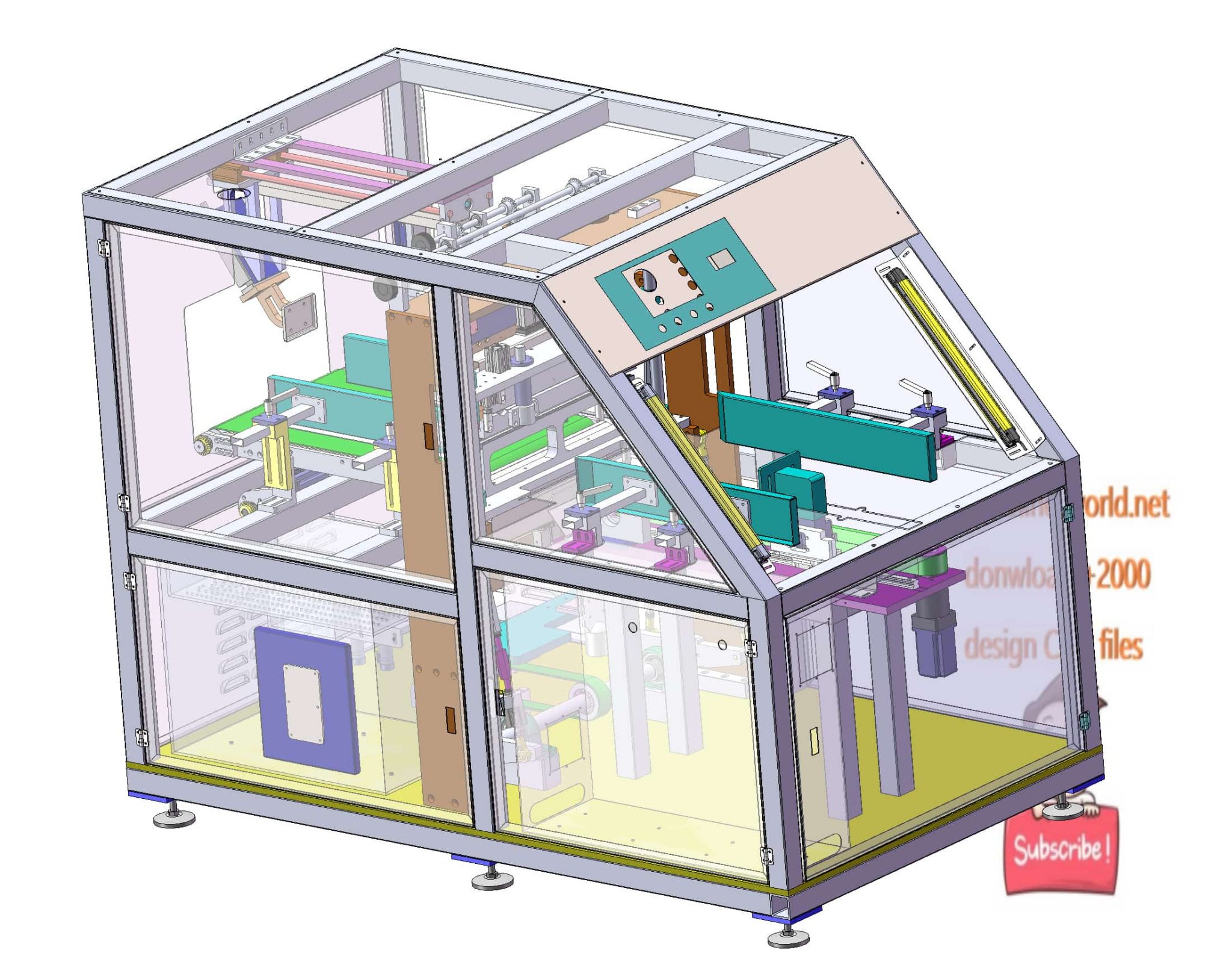 industrial 3D model Diaper packaging machine - MACHINE - WORLD