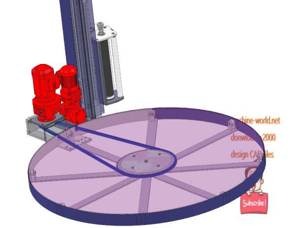 industrial 3D model Pallet wrapping machine - MACHINE - WORLD