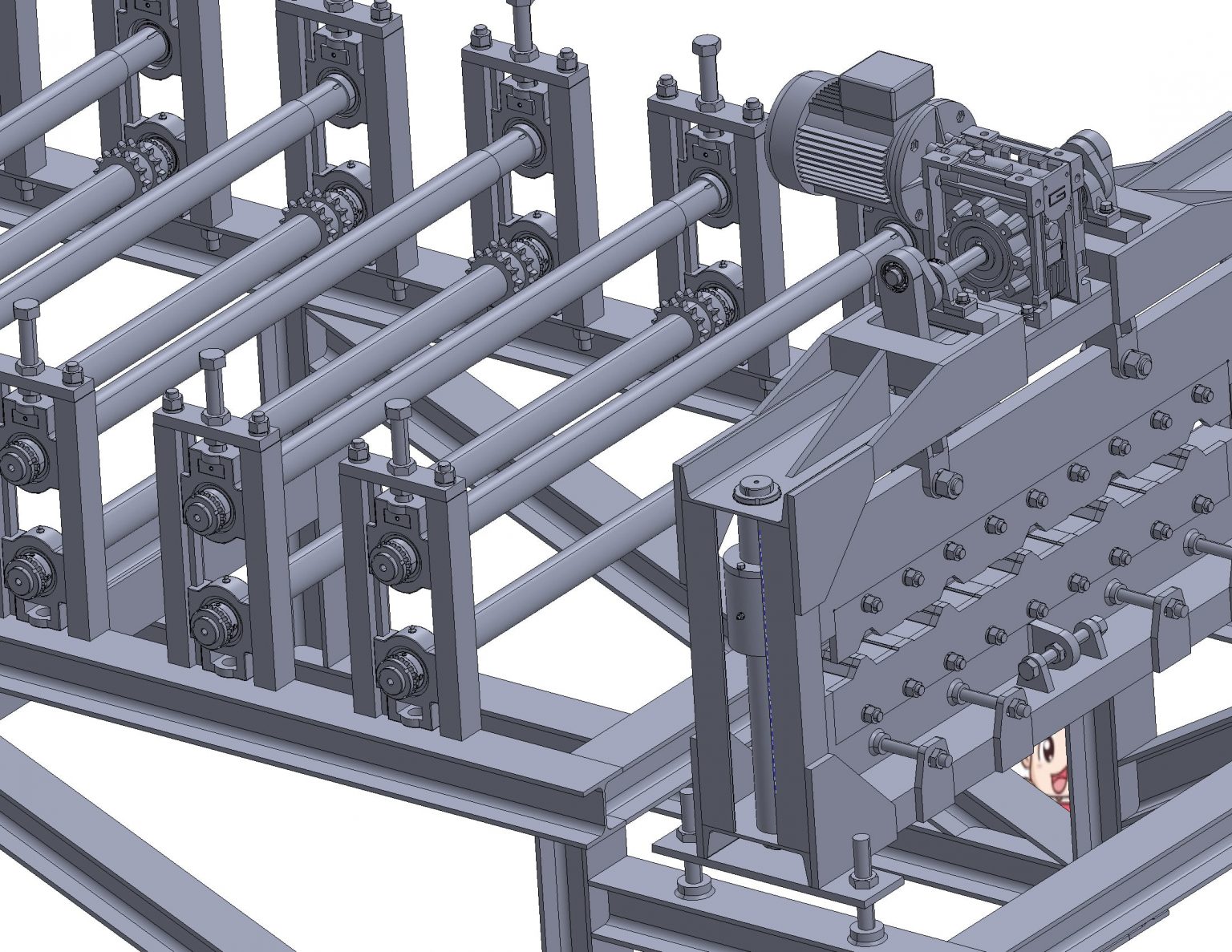 industrial 3D model Roofing sheet making machine - MACHINE - WORLD