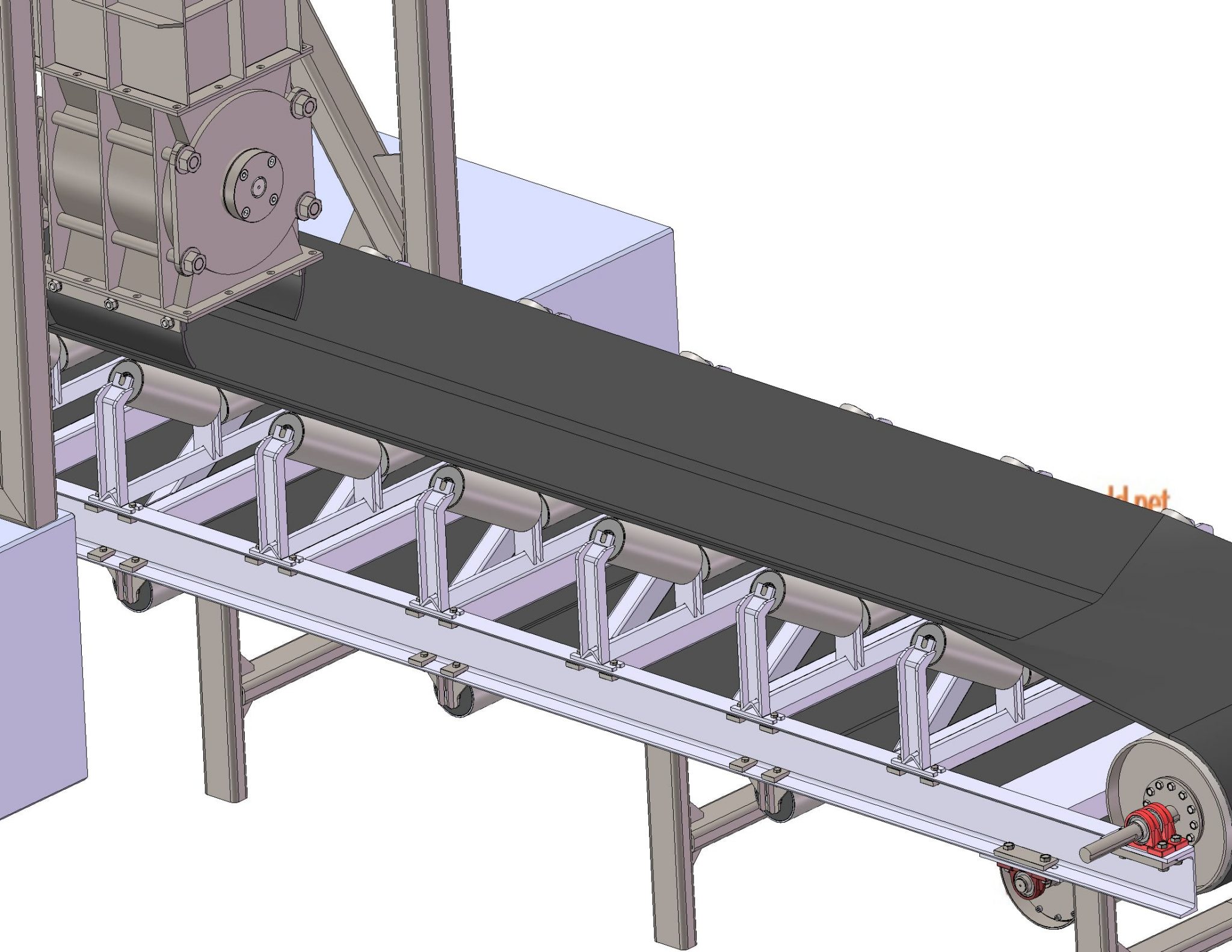 industrial 3D model Silo discharge valve conveyor - MACHINE - WORLD