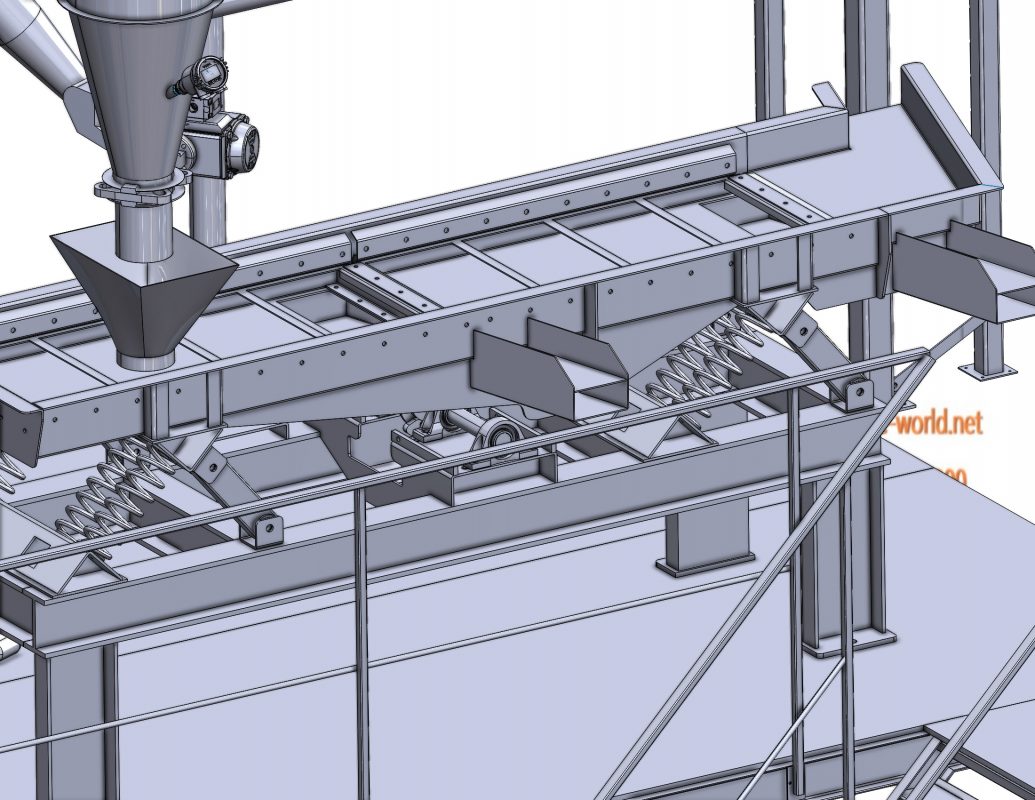 industrial 3D model Vacuum powder transfer machine - MACHINE - WORLD