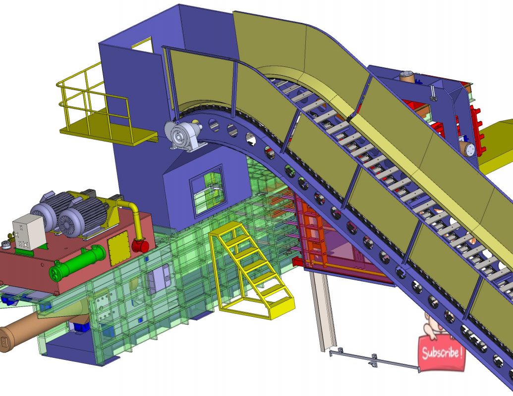 industrial 3D model Waste paper baler - MACHINE - WORLD
