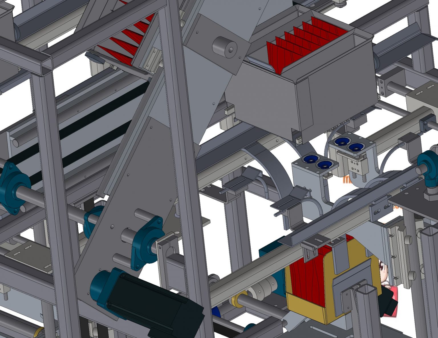 industrial 3D model folding box packaging machine - MACHINE - WORLD