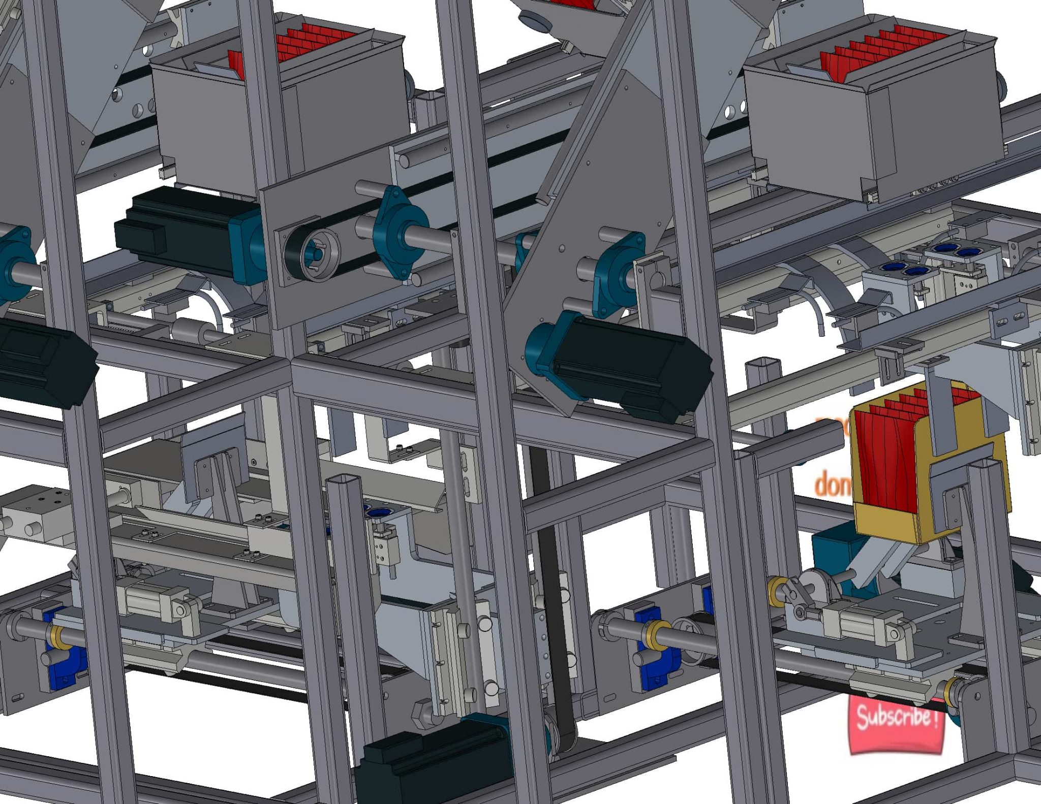 industrial 3D model folding box packaging machine - MACHINE - WORLD