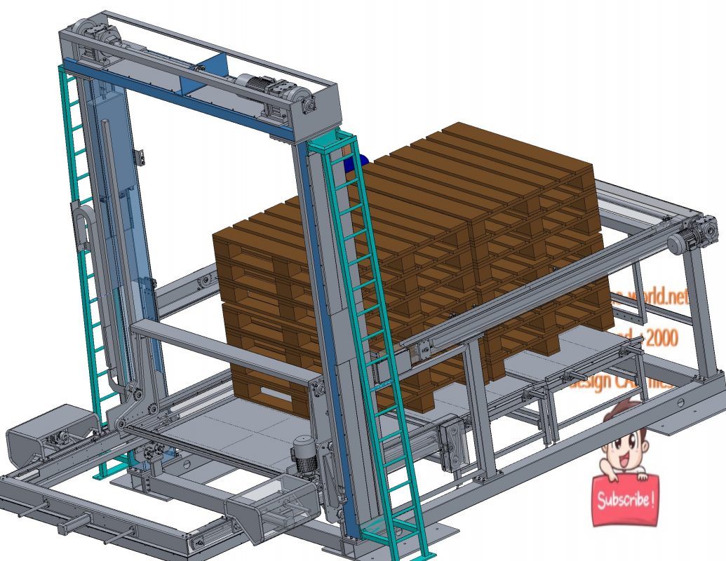 industrial 3D model palletizing machine - MACHINE - WORLD