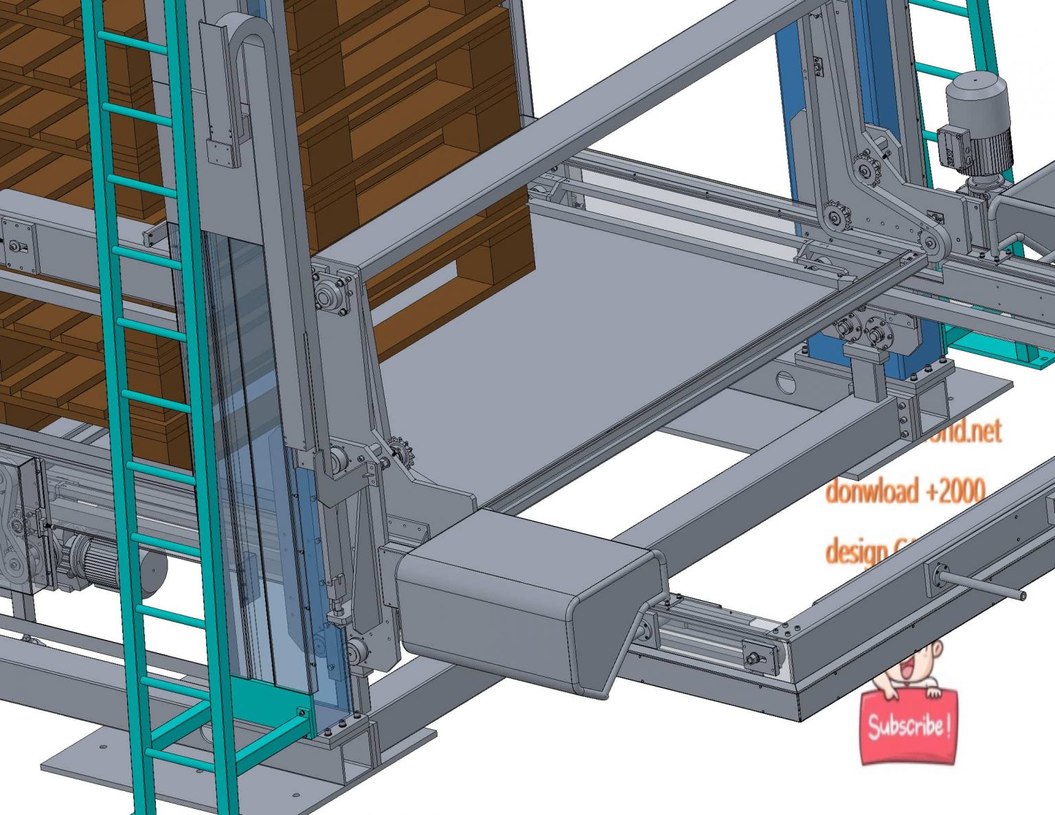 industrial 3D model palletizing machine - MACHINE - WORLD