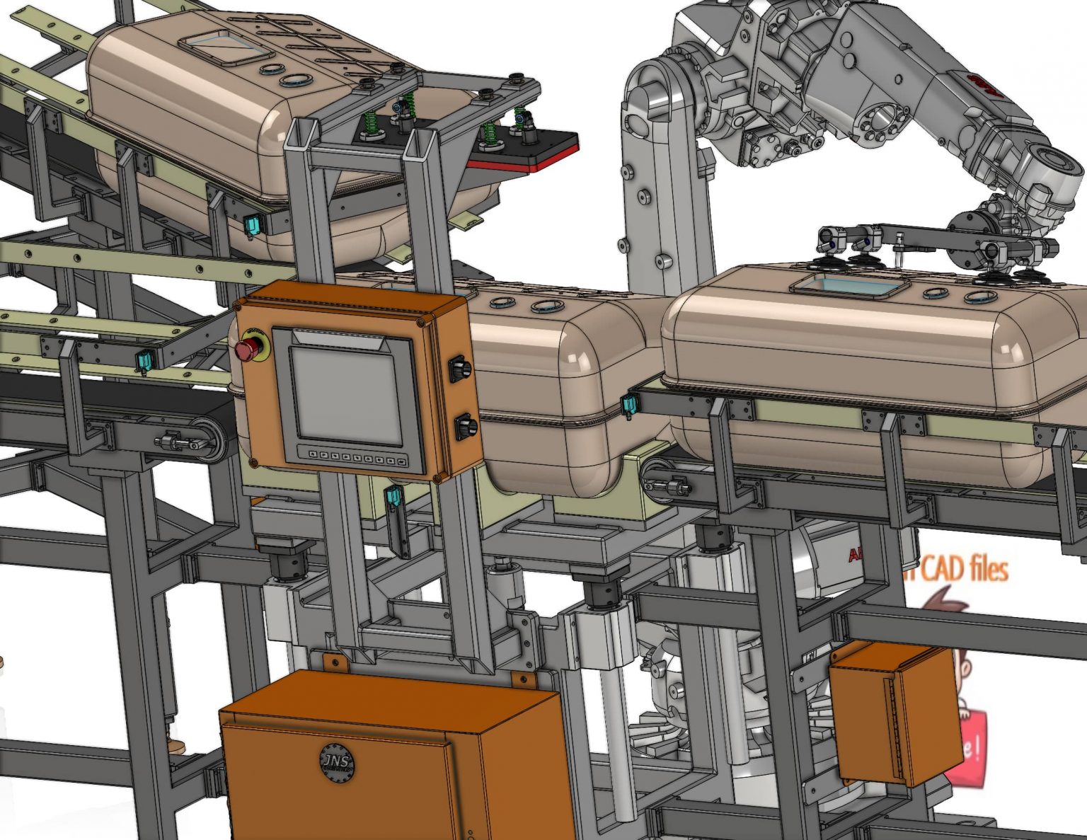 industrial 3D model tank tightness testing line - MACHINE - WORLD