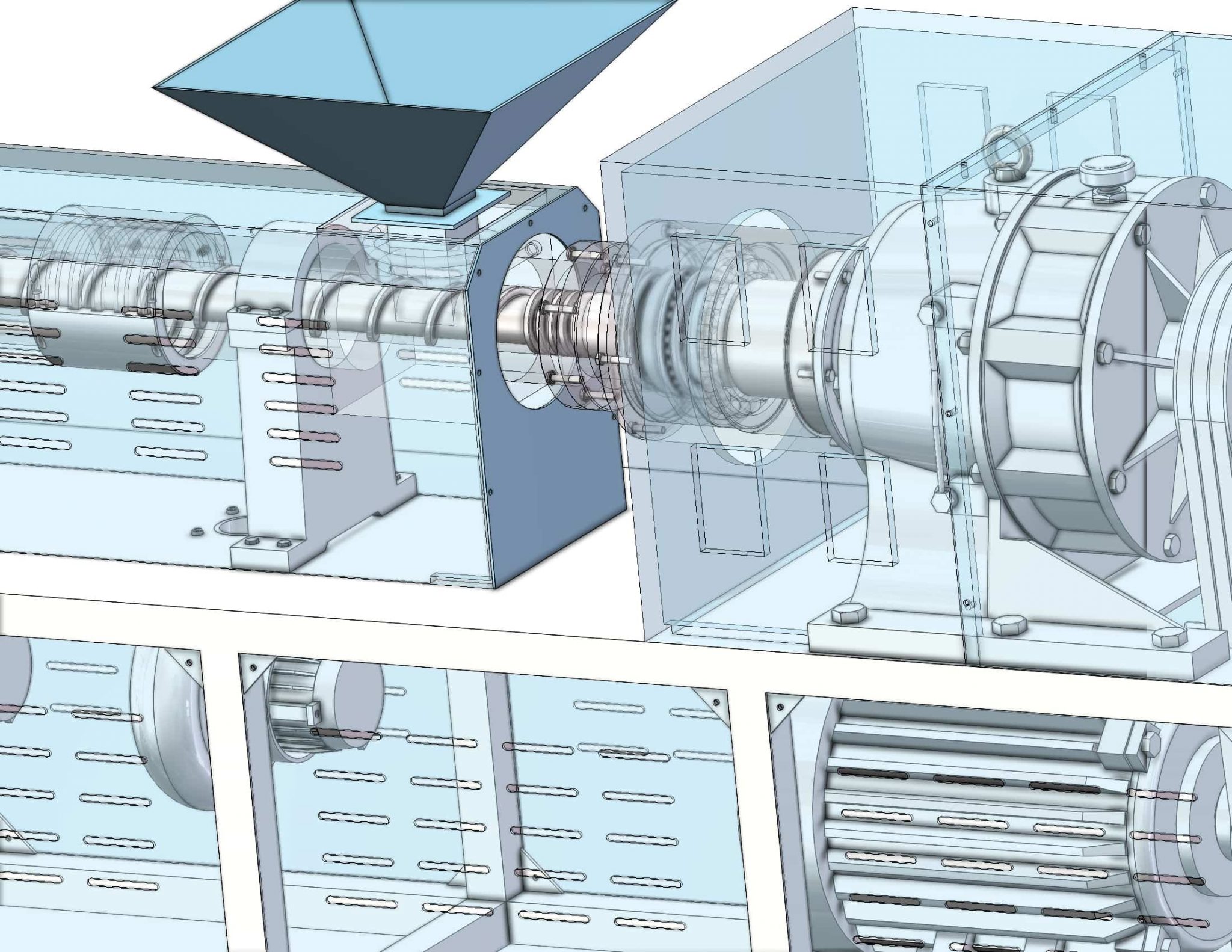 industrial 3D model Air cooled PVC granulator - MACHINE - WORLD