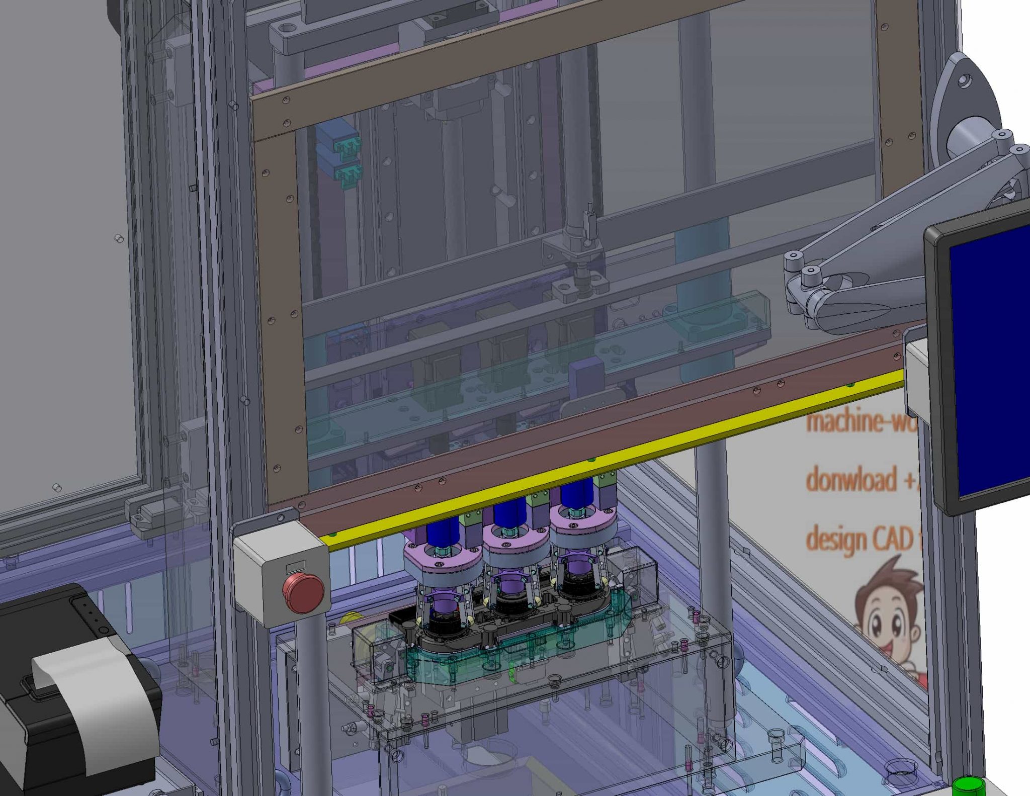 industrial 3D model Car knob turning machine - MACHINE - WORLD