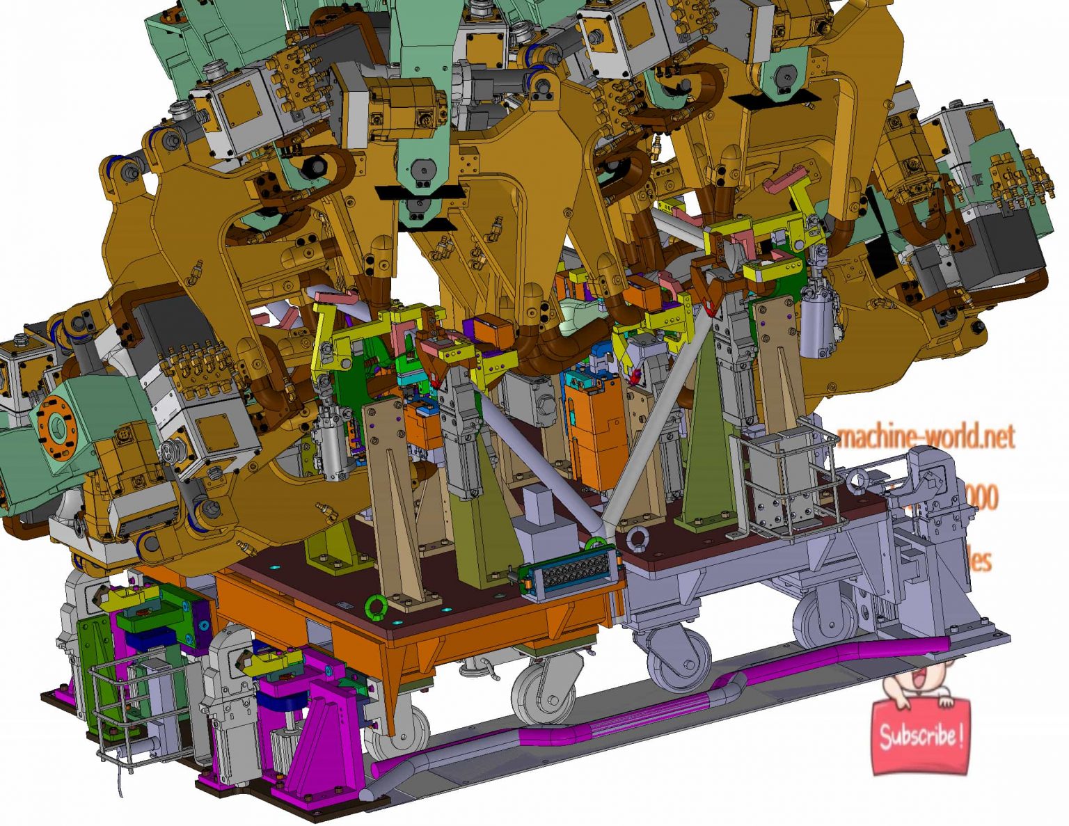 industrial 3D model Complex welding jigs - MACHINE - WORLD
