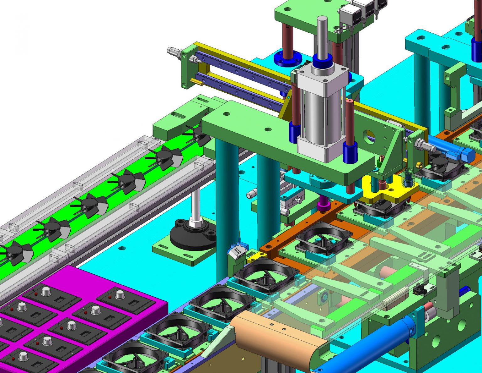industrial 3D model Fan assembly machine - MACHINE - WORLD
