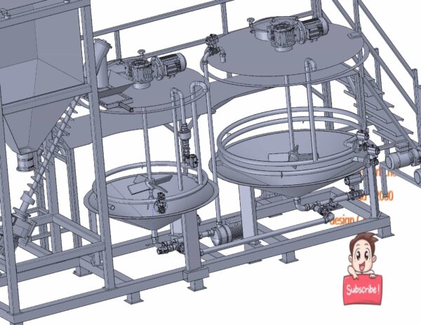 industrial 3D model Starch cooking equipment - MACHINE - WORLD