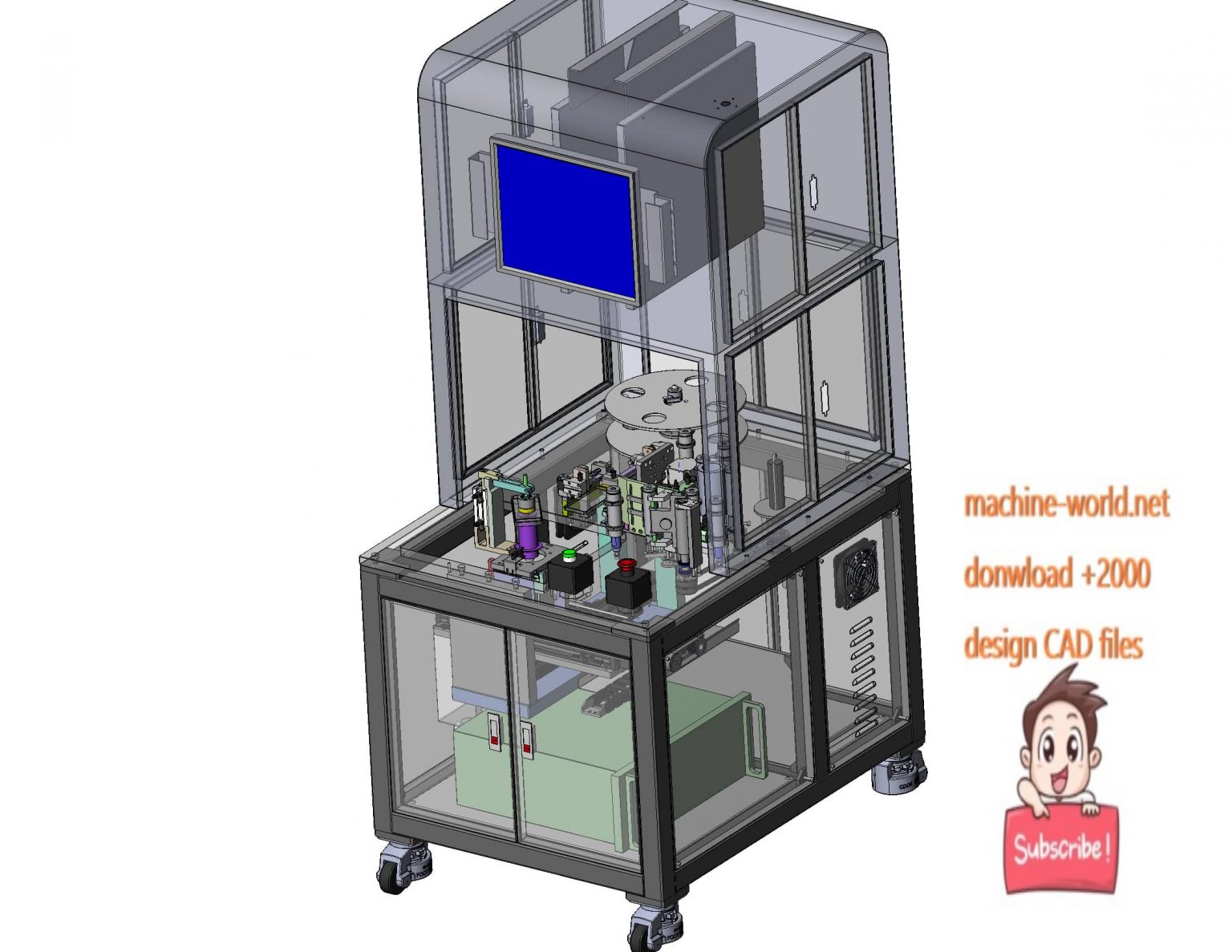 industrial 3D model phone case gluing machine - MACHINE - WORLD