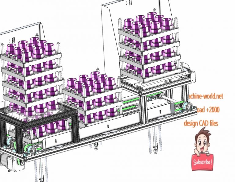 industrial 3D model side belt horizontal conveyor - MACHINE - WORLD