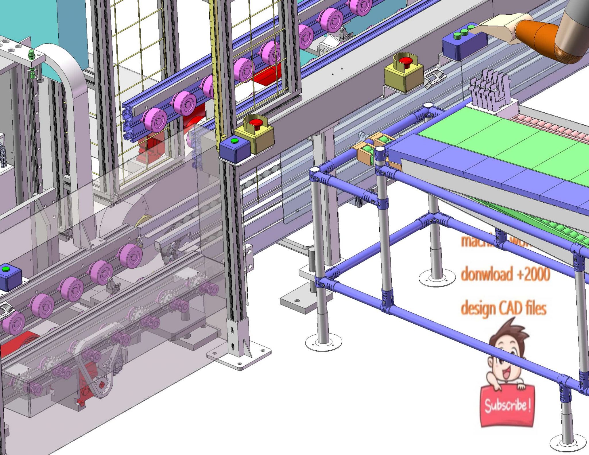 industrial 3D model welding production line - MACHINE - WORLD