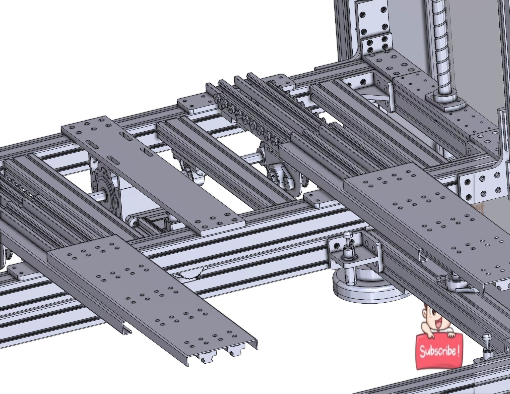 3D Double screw telescopic lift telescopic fork - MACHINE - WORLD