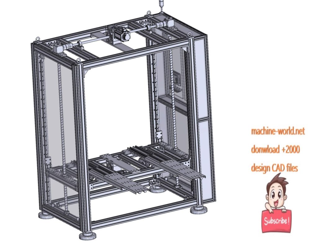 3D Double screw telescopic lift telescopic fork - MACHINE - WORLD