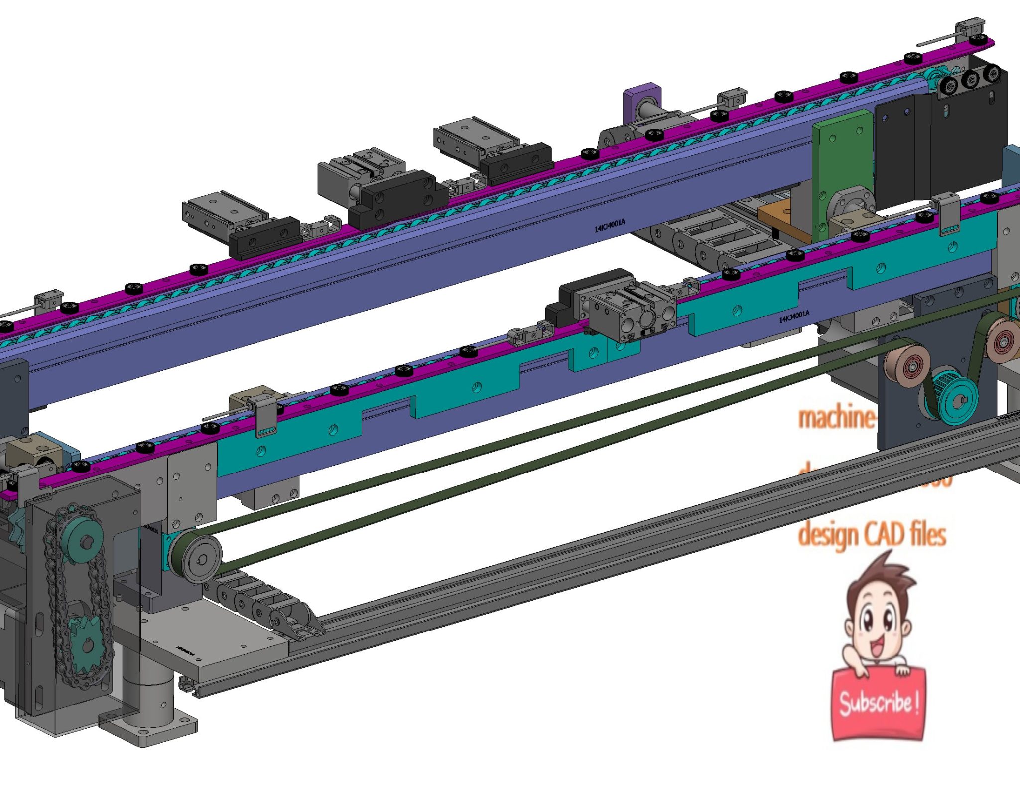 3D adjustable width Double speed chain conveyor - MACHINE - WORLD