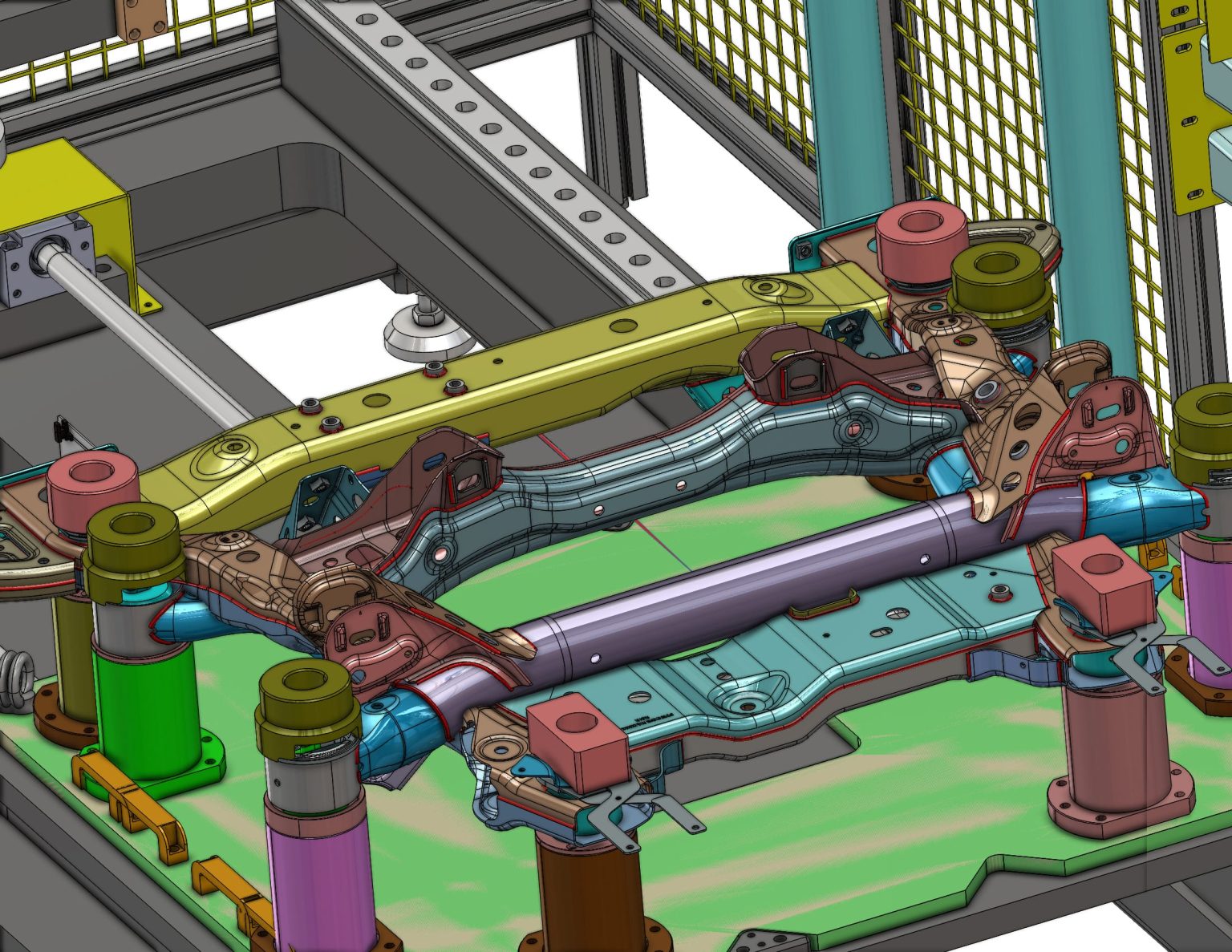 industrial 3D model 10T servo electric cylinder press - MACHINE - WORLD