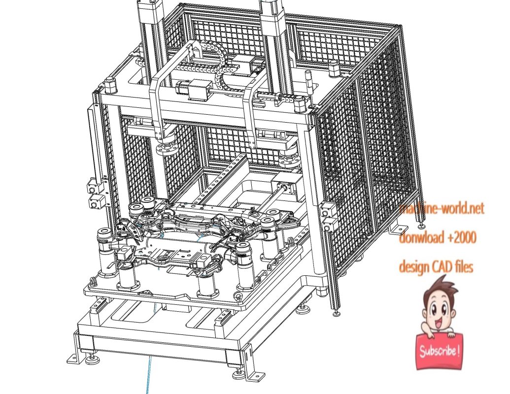 industrial 3D model 10T servo electric cylinder press - MACHINE - WORLD