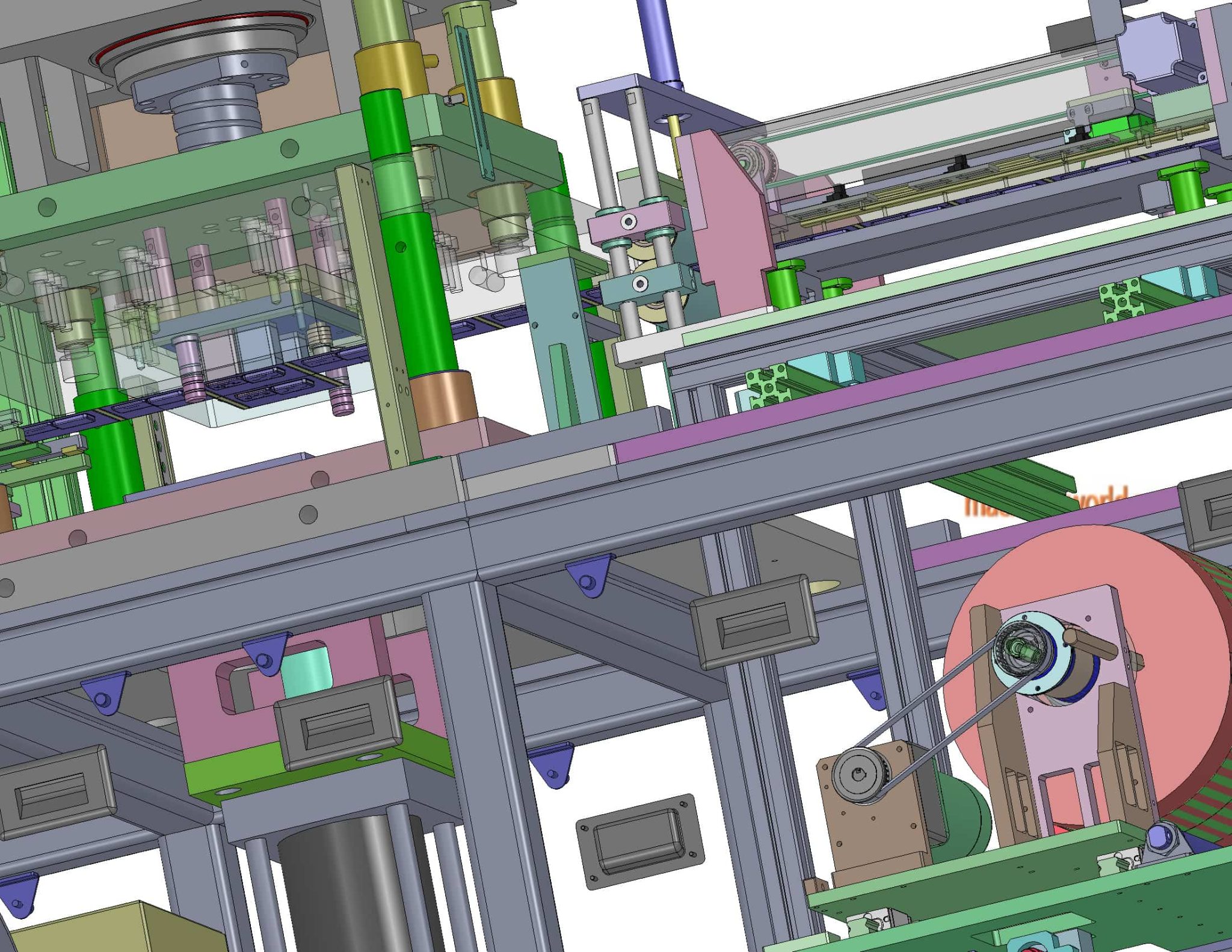 industrial 3D model Aluminum plastic film punching machine - MACHINE ...