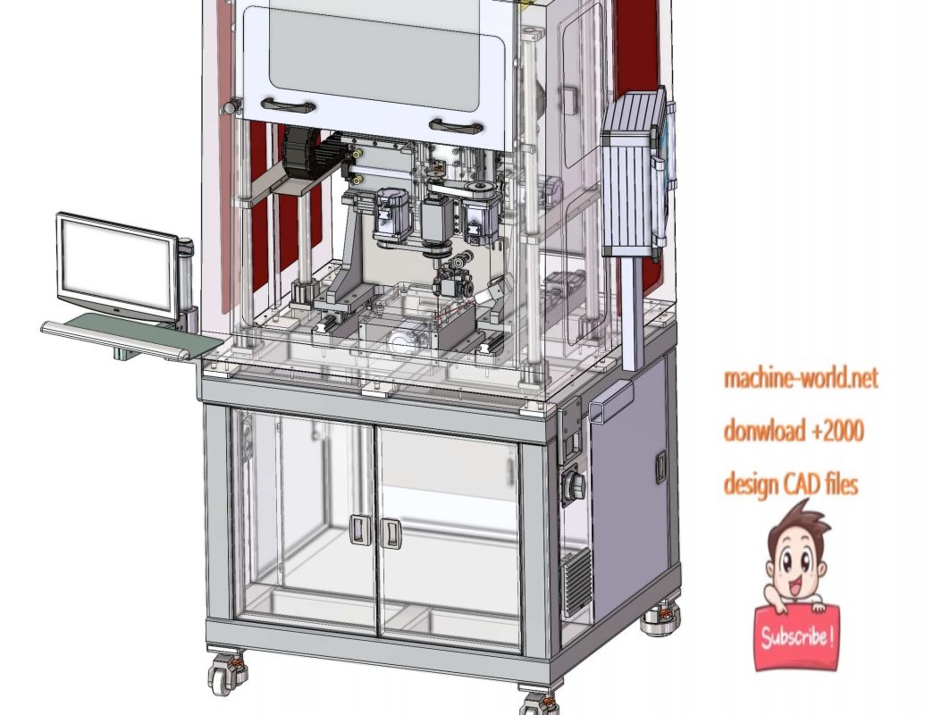 industrial 3D model CNC machining machine - MACHINE - WORLD