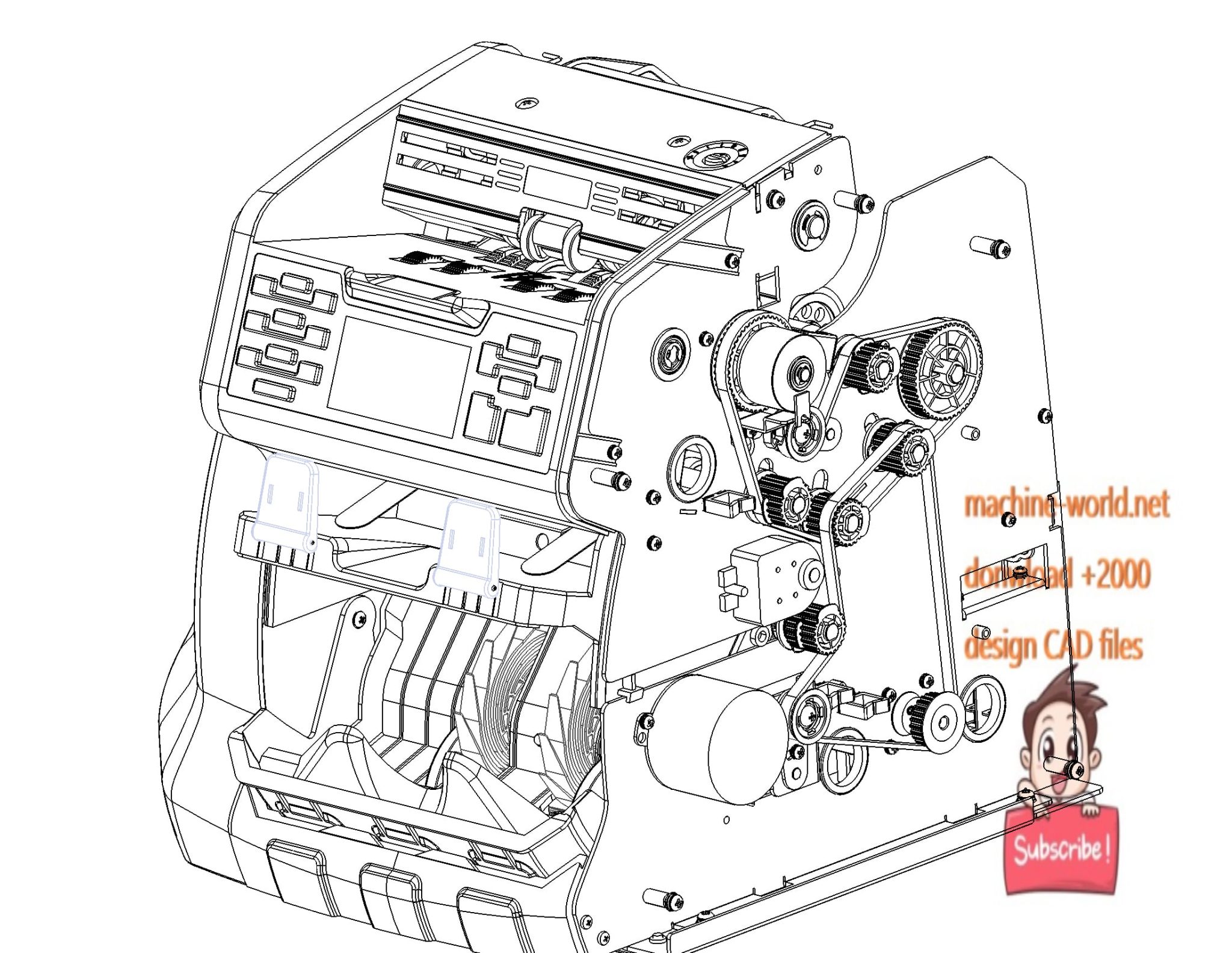 industrial 3D model Cash register - MACHINE - WORLD