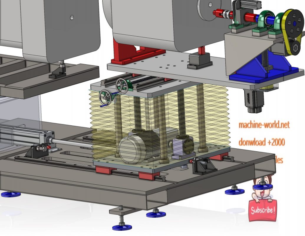 industrial 3D model Engine assembly equipment - MACHINE - WORLD