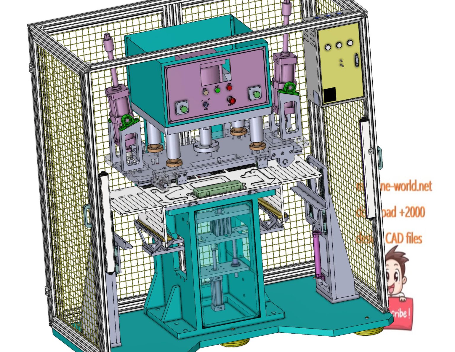 industrial 3D model Equipment cover folding machine - MACHINE - WORLD
