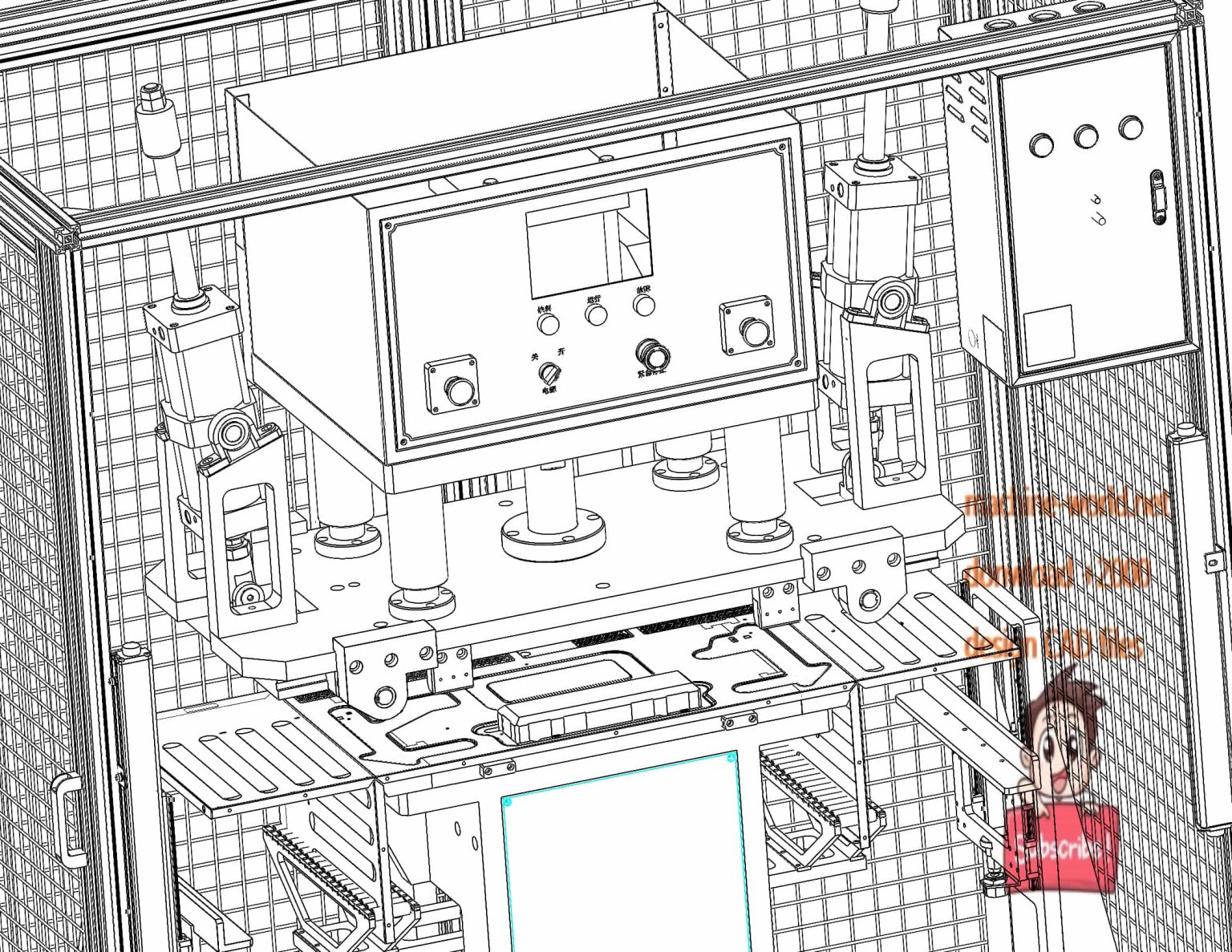 industrial 3D model Equipment cover folding machine - MACHINE - WORLD