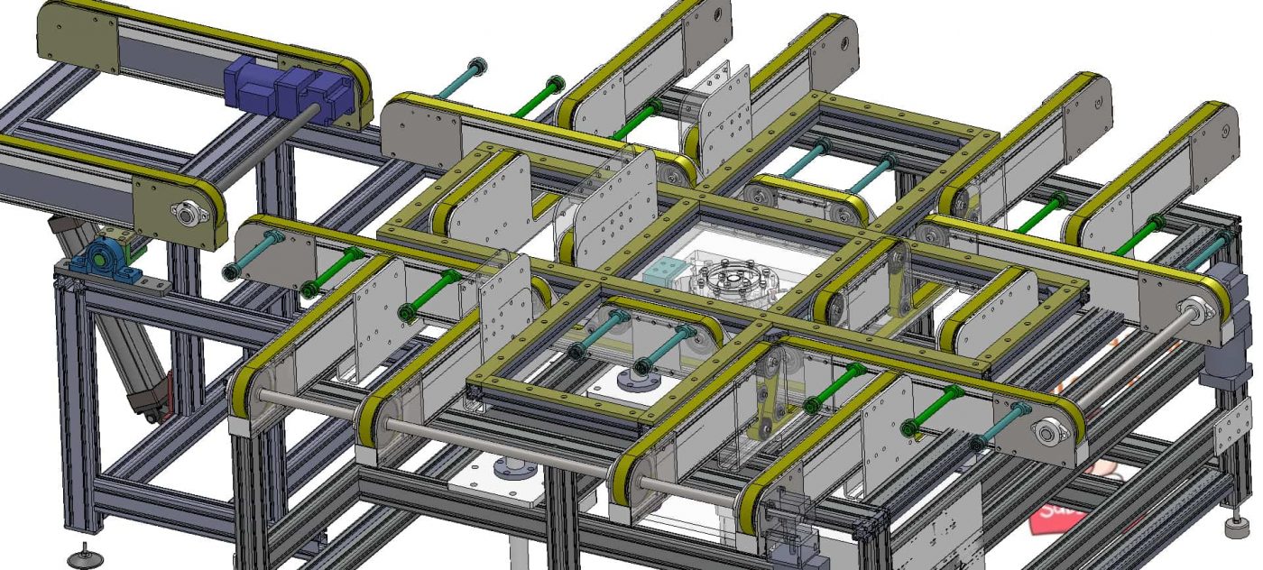 industrial 3D model Glass conveyor - MACHINE - WORLD