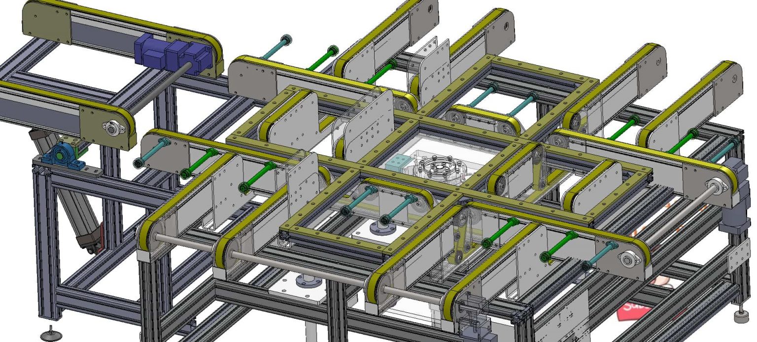 industrial 3D model Glass conveyor - MACHINE - WORLD