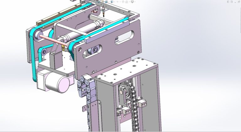 industrial 3D model Lifting retracting conveyor mechanism - MACHINE - WORLD
