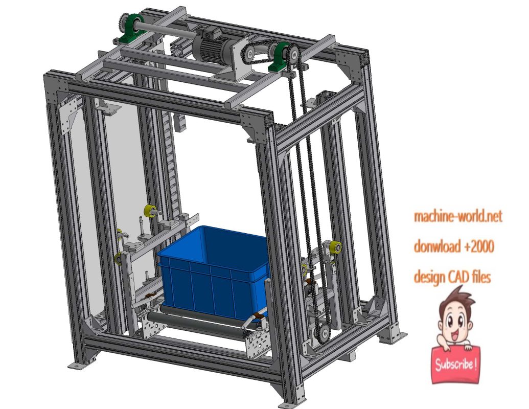 industrial 3D model Material box elevator - MACHINE - WORLD