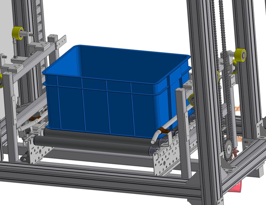 industrial 3D model Material box elevator - MACHINE - WORLD