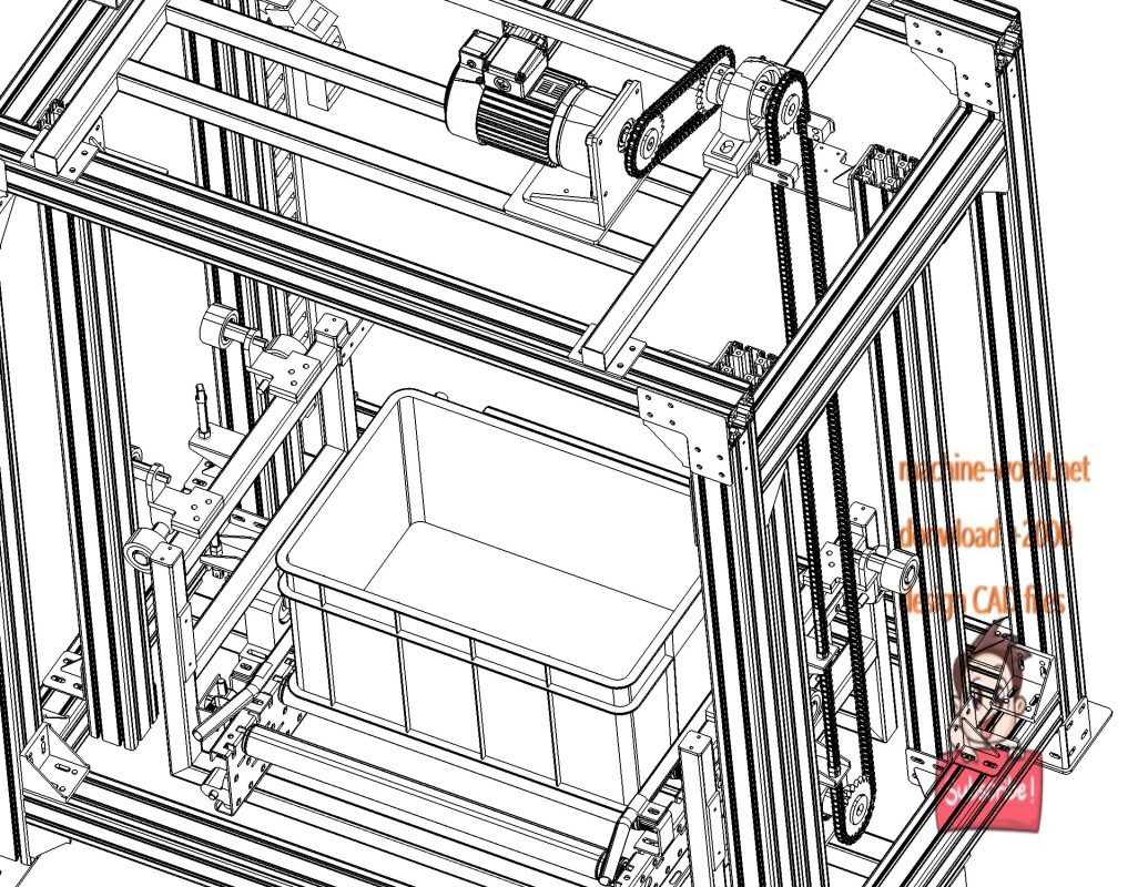 industrial 3D model Material box elevator - MACHINE - WORLD