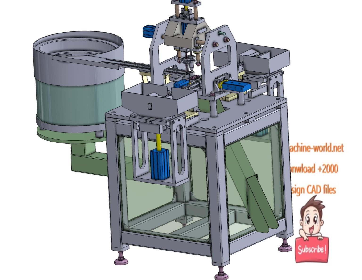 industrial 3D model Piston O ring assembly machine - MACHINE - WORLD