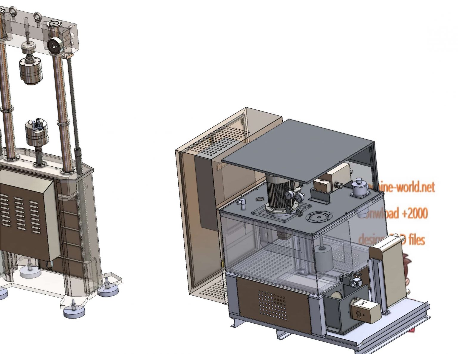 industrial 3D model Servo fatigue tester - MACHINE - WORLD