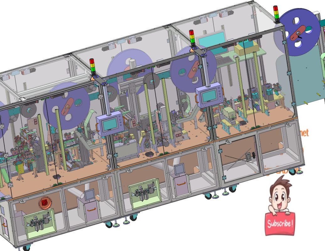 industrial 3D model USB assembly machine - MACHINE - WORLD