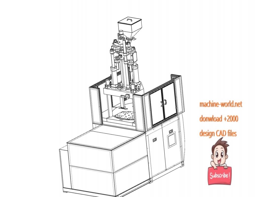 industrial 3D model Vertical injection molding machine - MACHINE - WORLD