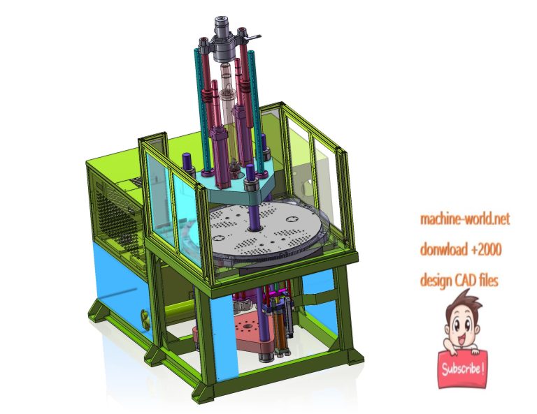 industrial 3D model Vertical rotary table injection molding machine - MACHINE - WORLD