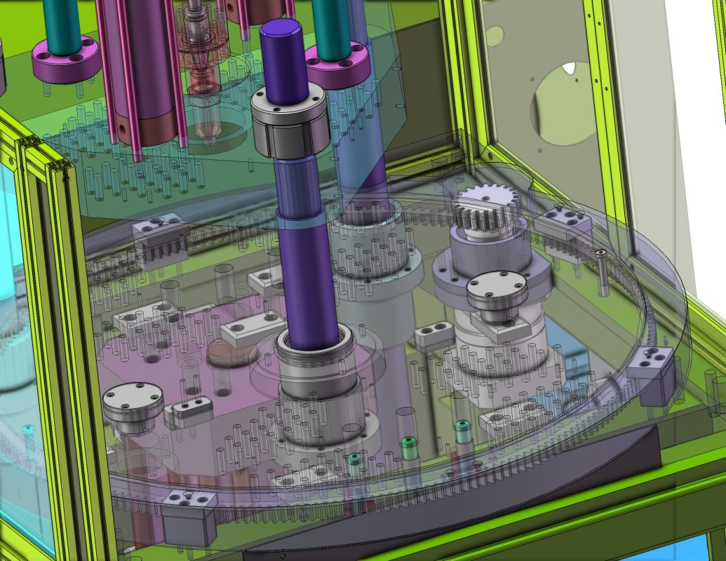 industrial 3D model Vertical rotary table injection molding machine ...