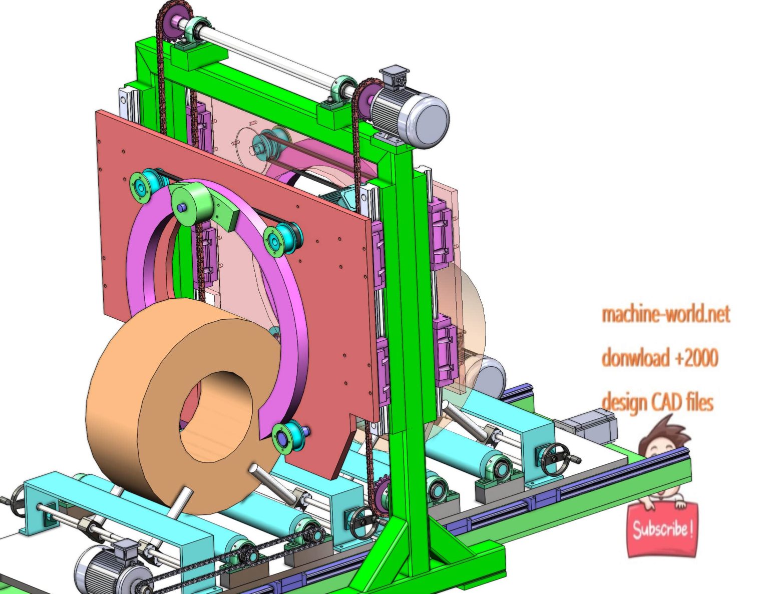 industrial 3D model Wire wrapping machine - MACHINE - WORLD