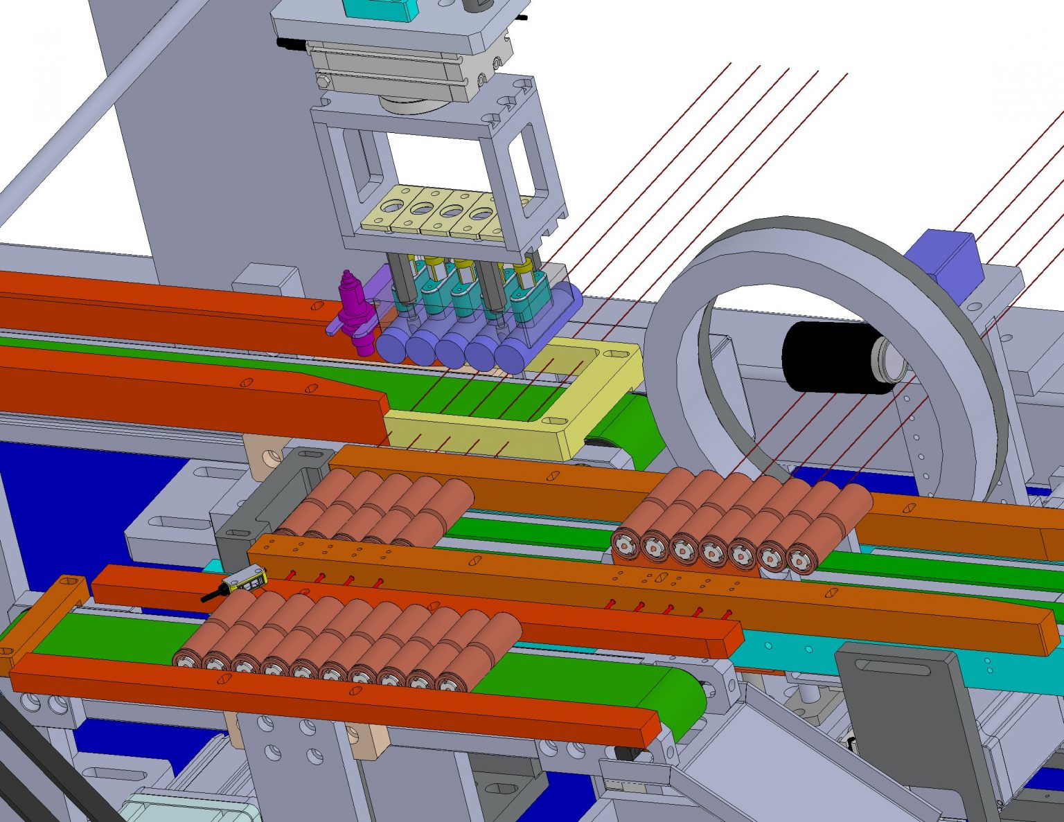 industrial 3D model battery paper gluing machine - MACHINE - WORLD