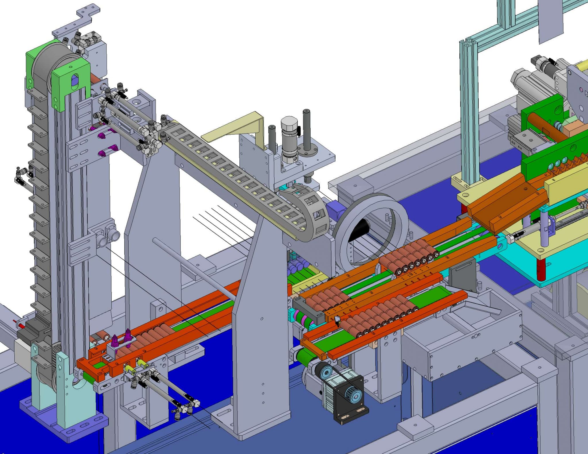 industrial 3D model battery paper gluing machine - MACHINE - WORLD