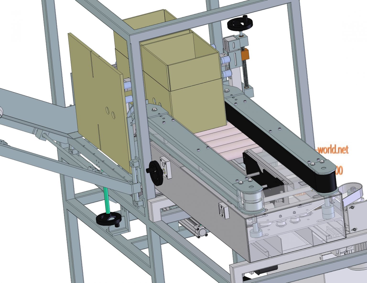 industrial 3D model carton folding machine - MACHINE - WORLD