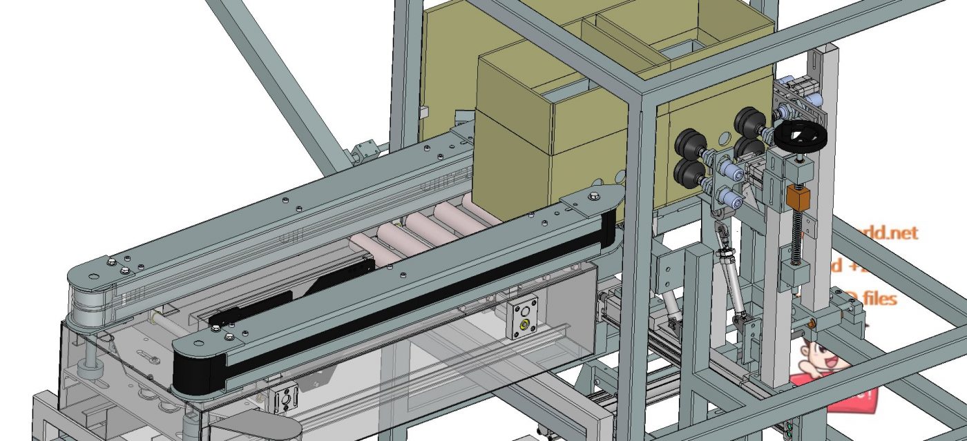 industrial 3D model carton folding machine - MACHINE - WORLD