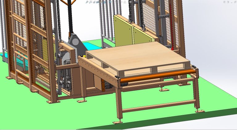 industrial 3D model pallet transport elevator - MACHINE - WORLD