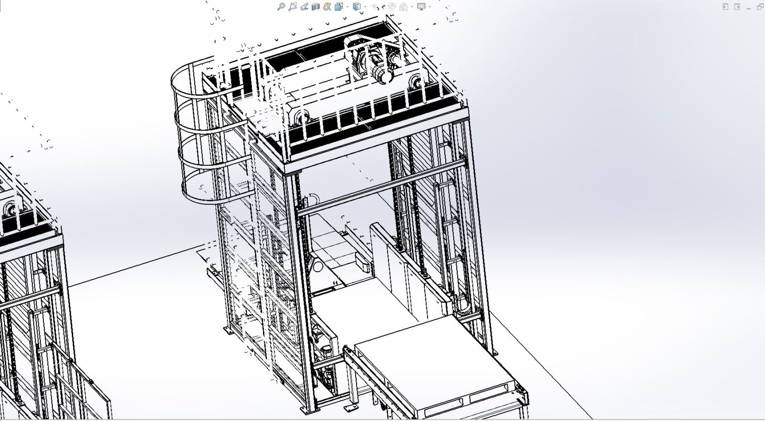 industrial 3D model pallet transport elevator - MACHINE - WORLD
