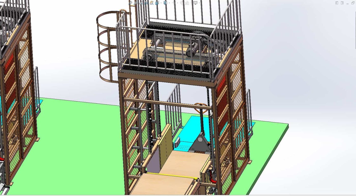 industrial 3D model pallet transport elevator - MACHINE - WORLD